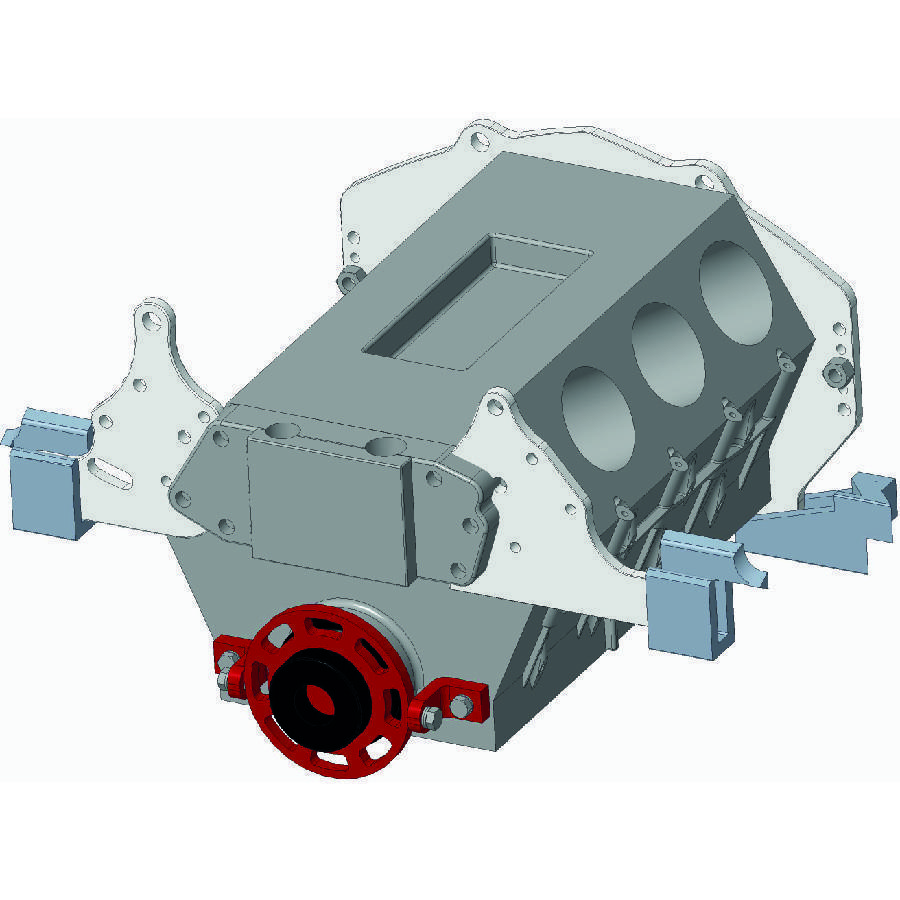Engine Block with Front Brackets – Hurd Hobbies