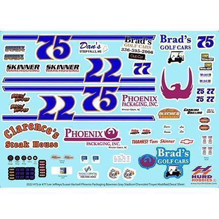 2022 #75 Lee Jeffreys Decals – Hurd Hobbies